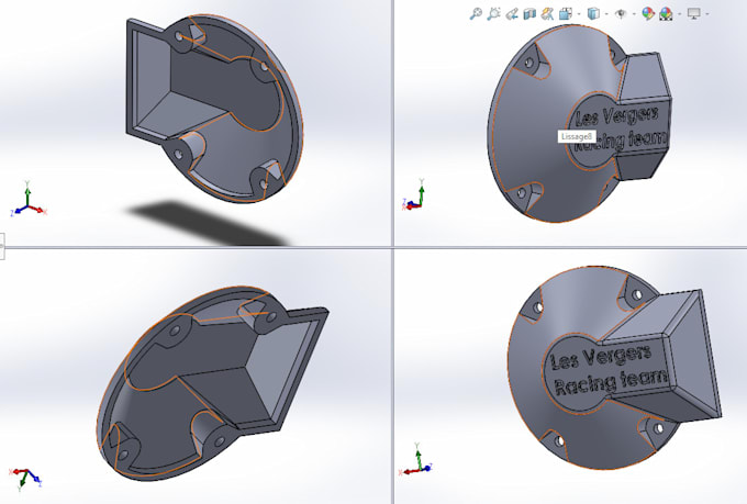 Provide you a 3d model of your ideas by using solidworks by Coolcad33 ...