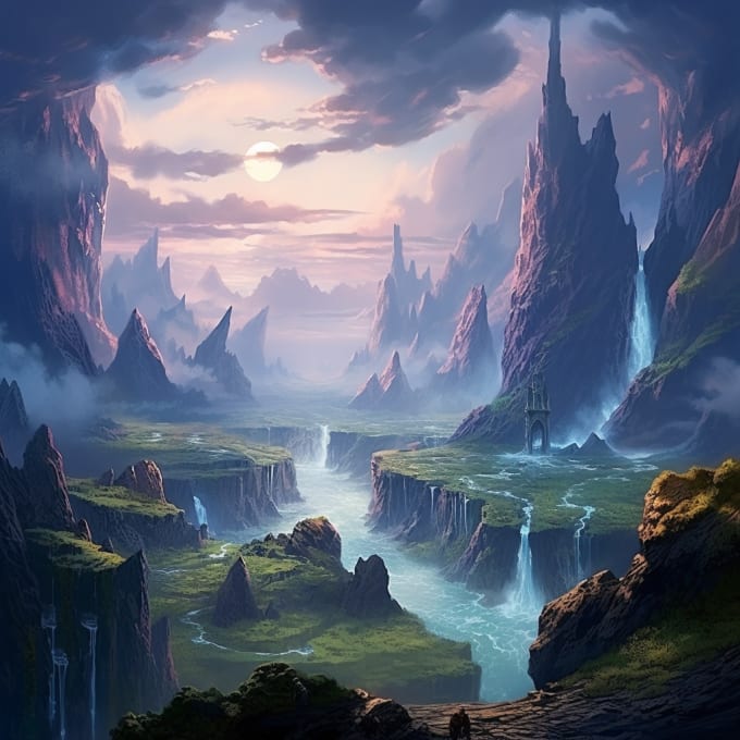 Draw fantasy landscape art, environment illustration by Amandamercer1 ...