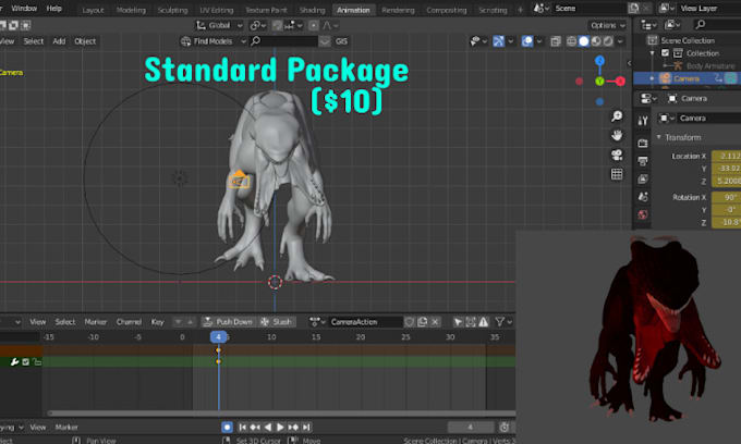 Create a 3d creature or character design of your desire by Jacoartist9 ...