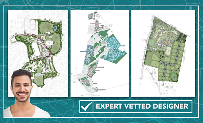 Draw a site plan, plot plan, plat map, master plan, location plan by ...