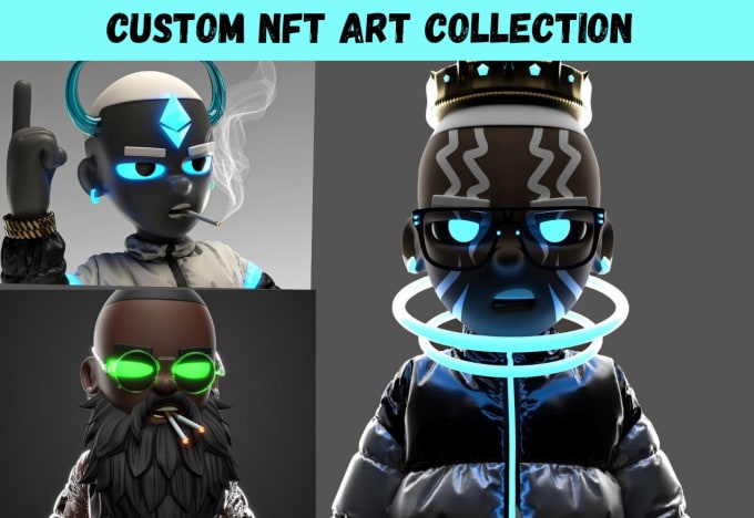 Create nft art collection, 3d nft art design, nft character art 3d for ... Create nft art collection, 3d nft art design, nft character art 3d for ...