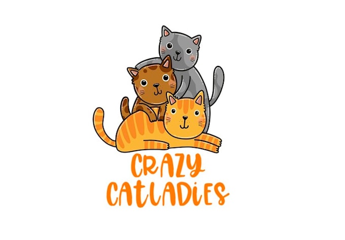 Do a high resolution funny cat logo for your company with express ...