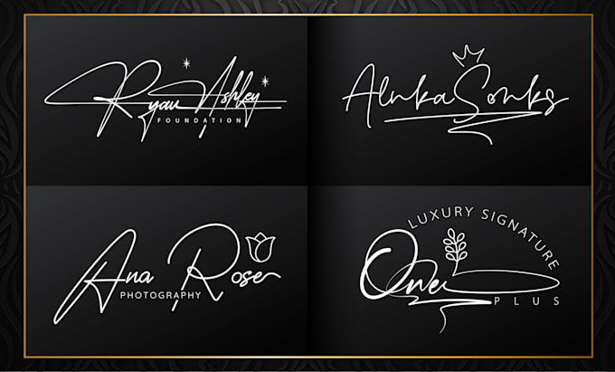 Design luxury cursive handwritten or signature logo by Feminine_studio ...