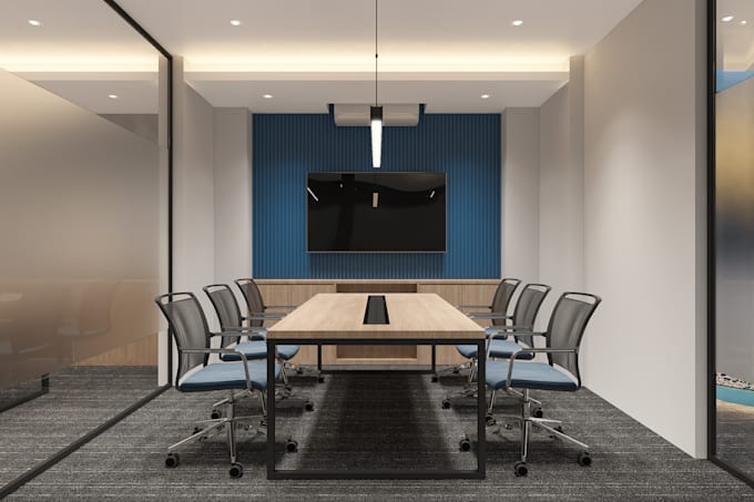 Design an impressive office with realistic renders by Fei_studio68 | Fiverr