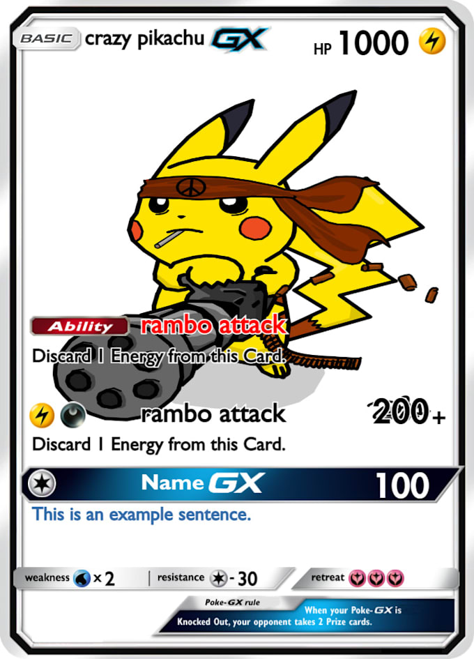 Make 5 pokémon cards by Kasperpetit | Fiverr