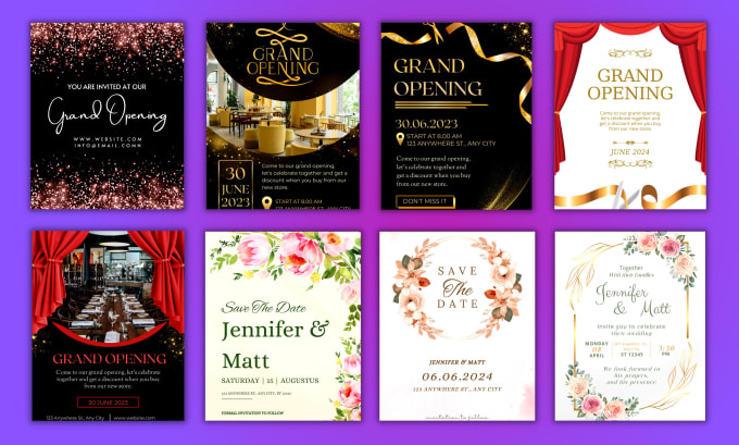 Design custom invitation or greeting card by Pixelind | Fiverr