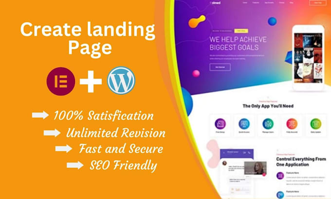 Design a responsive wordpress landing page using elementor pro by Proshamim_dev | Fiverr
