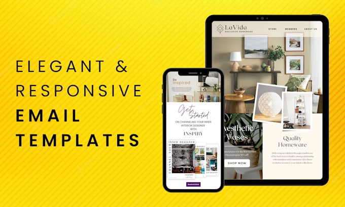 Design editable and responsive mailchimp email templates by ...