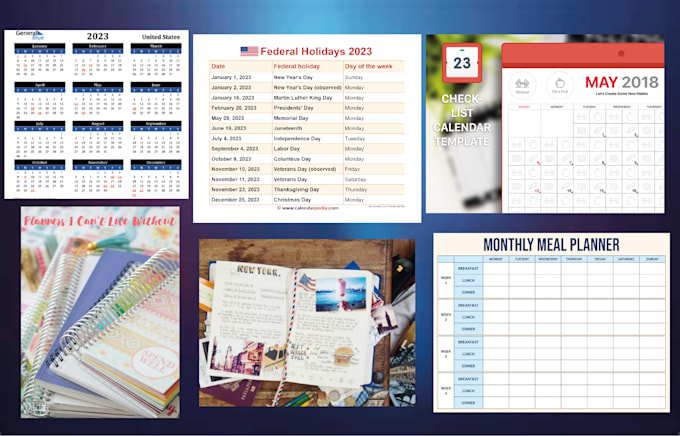 Design calendar planner, journal, trackers, checklists by Smith_art5 ...