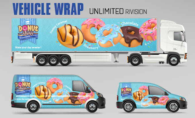 Make creative vehicle wrap, awesome car wrap, van wrap, truck wrap ...