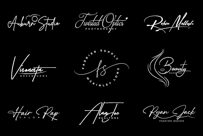 Design scripted, handwritten and signature logo or autograph by ...