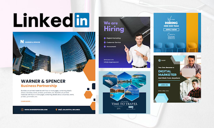 Design unique linkedin banner, post, background by Gayanedu | Fiverr