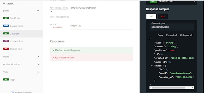 Develop a fastapi application by Leovigueraye | Fiverr