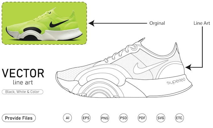Draw a detailed vector line art illustration of any product by Ejajul93 ...