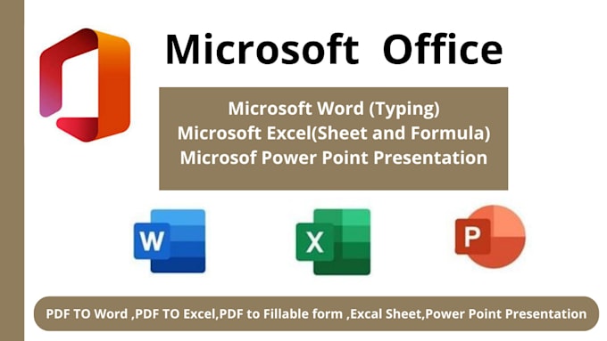 Assist you in ms office work, typing, ms word, excel, powerpoint in 24 ...