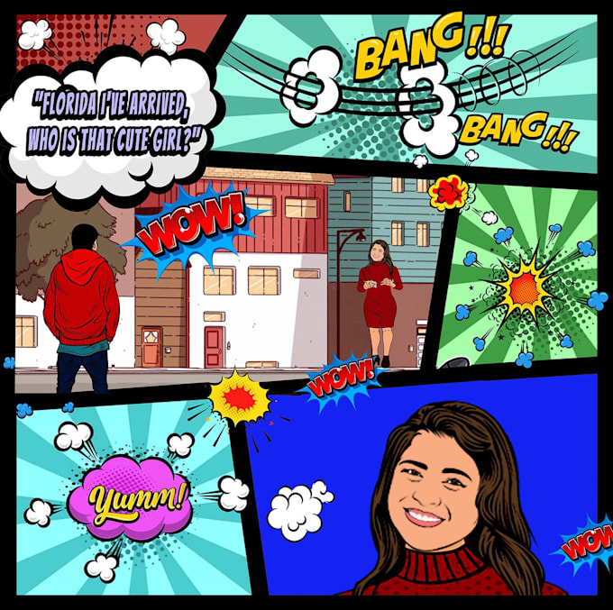 Draw your custom pop art comic book, personalized by Ashiniworld | Fiverr