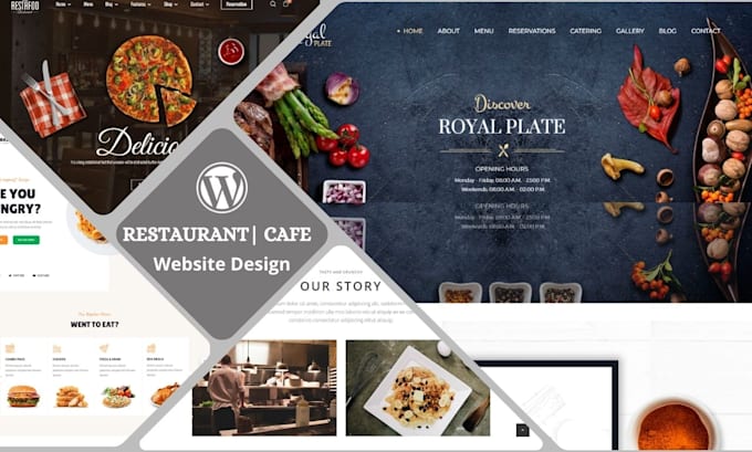 Design catering, café, food, restaurant website with online ordering ...