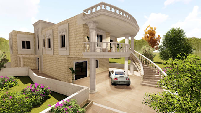 Architectural exterior design, 3d modeling, realistic image renders ...