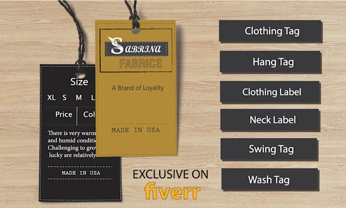 Create hang tags clothing tag neck tag garment labels design in 24 ...