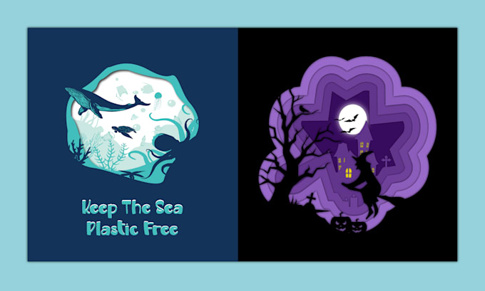 Turn your concepts into a unique digital papercut illustration by ...