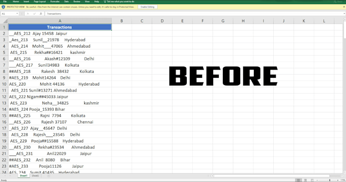 Do excel data cleaning, excel entry, data cleanup by Sparky__33 | Fiverr