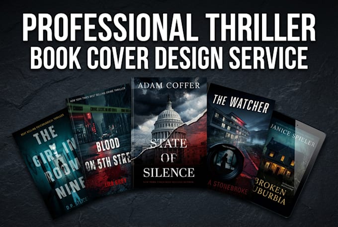 Create a professional thriller book cover for your novel by ...