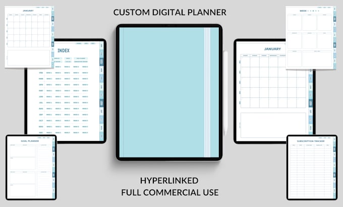 Create a custom digital planner for commercial use by Taniarashaun | Fiverr