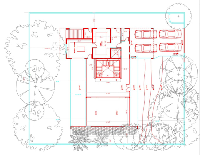 Do autocad drafting for architectural plans, 2d floor plan in autocad by Ybaservices | Fiverr