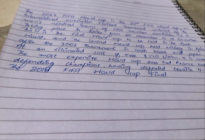 Do handwriting and hand written assignment by Yousrasultan | Fiverr