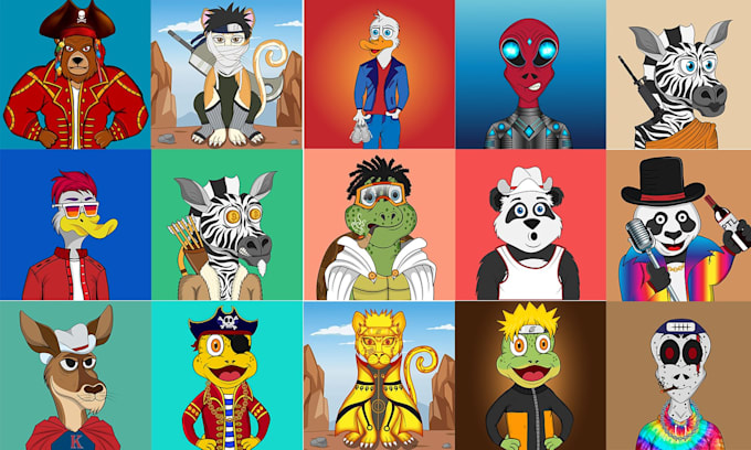 Create custom nft cartoon art collection, nft artist by Manzaribrahim ...