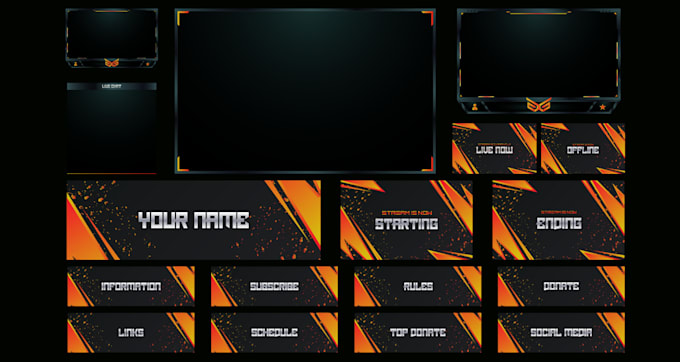 Design a professional twitch overlay for your stream by Mianom | Fiverr