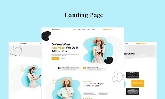 Build responsive landing funnel page design website by Developerrokon ...