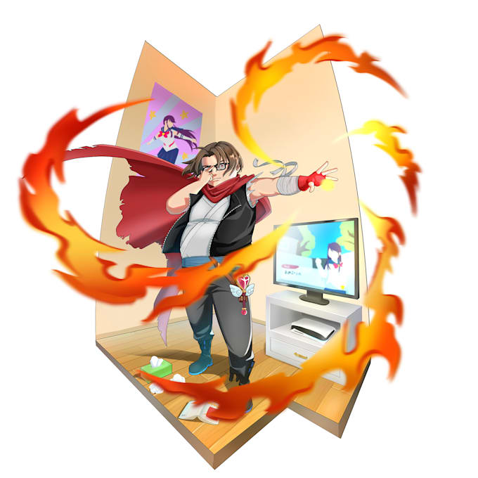 Draw beautiful gacha splash art for you by Hasanhadua | Fiverr