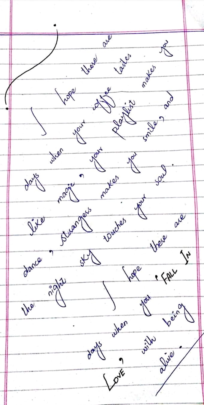 Do handwritting notes and letters by Muhammadafna428 | Fiverr