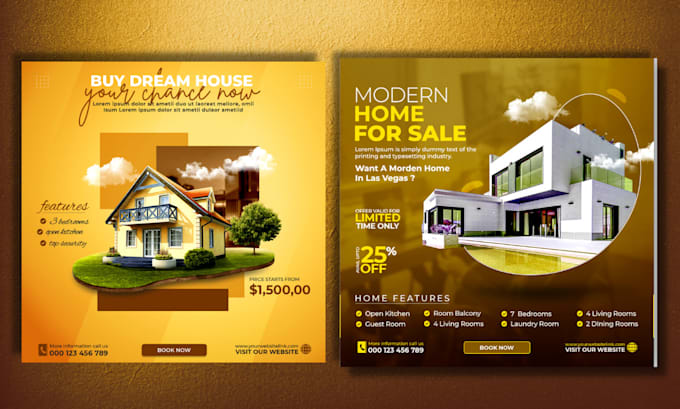Create an eye catching real estate social media post for facebook ...