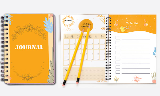 Create journal design, digital planner, wall calendar design by ...