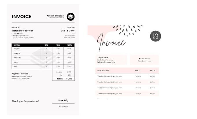Design professional invoice template in 1 day by Sameerkhan3322 | Fiverr