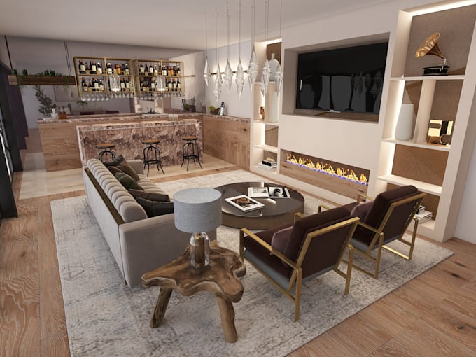 Create realistic visualisation for interior of your home by Aman_dhesi ...