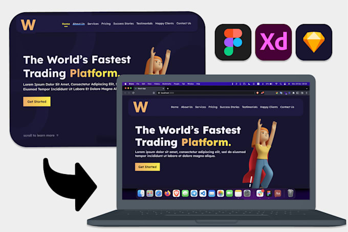 Develop front end web app with react next js by Lakpriya1 | Fiverr