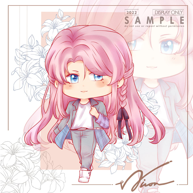 Draw cute chibi character for you by Akaivon00 | Fiverr