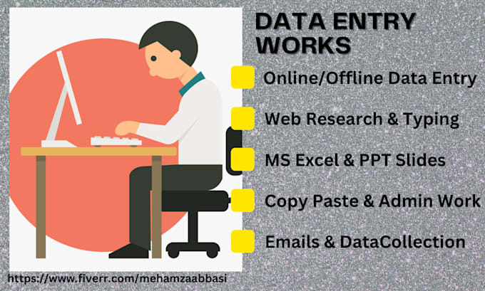 Do data entry, typing, copy paste, web research, excel data entry, or email list by ...