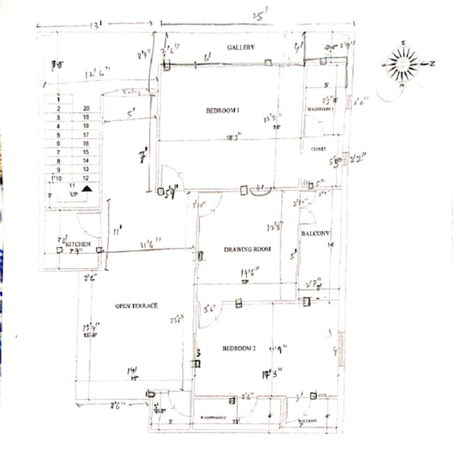 Redraw your sketch into autocad by Artannu | Fiverr