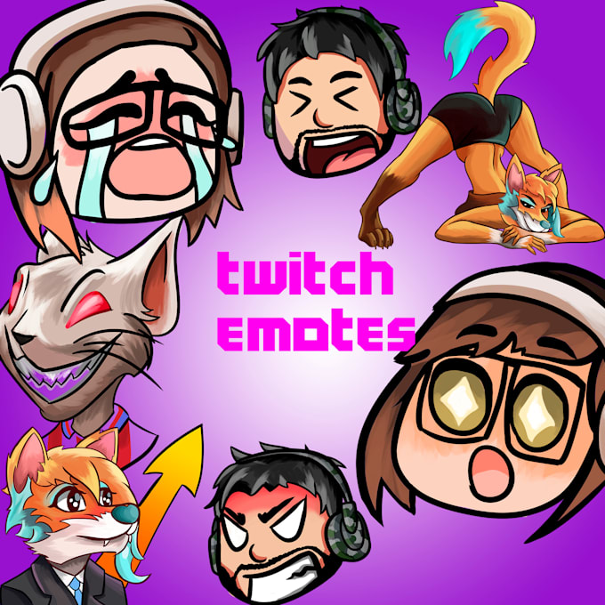 Twitch emotes for you by Ianjulka | Fiverr