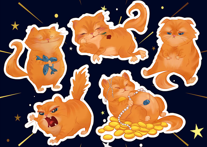 Create awesome sticker designs with commercial use by Anastasiadraw ...