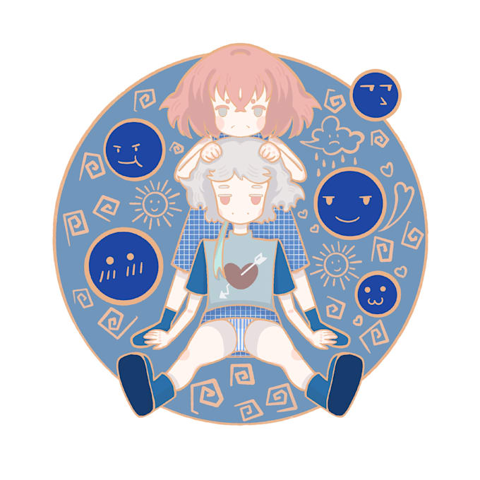 Draw cute characters oc and make simple clothing design by Yddzwm | Fiverr