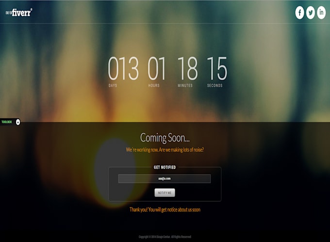 Create stunning coming soon page with time counter by Dizanjcentar | Fiverr Create stunning coming soon page with time counter by Dizanjcentar | Fiverr