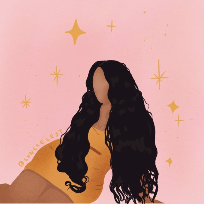 Illustrate A Faceless Portrait For Social Media Pfp Tik Tok By Michellelarrise Fiverr