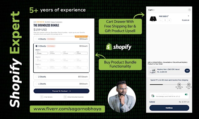 Fix shopify bugs, shopify design, custom development by Sagarnabhoya | Fiverr