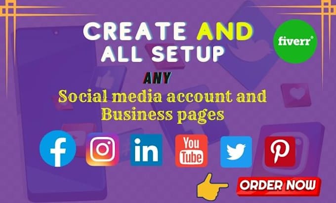 Create Professionally Social Media Account Business Pages Setup And