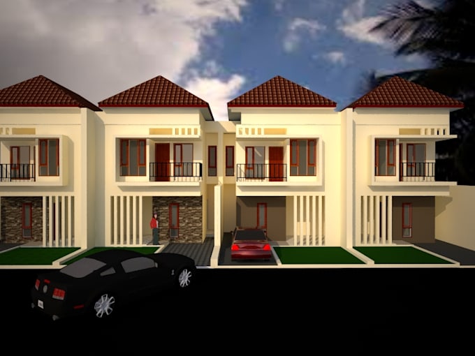 Make 3d sketchup exterior building model and render by Nanalana22 | Fiverr